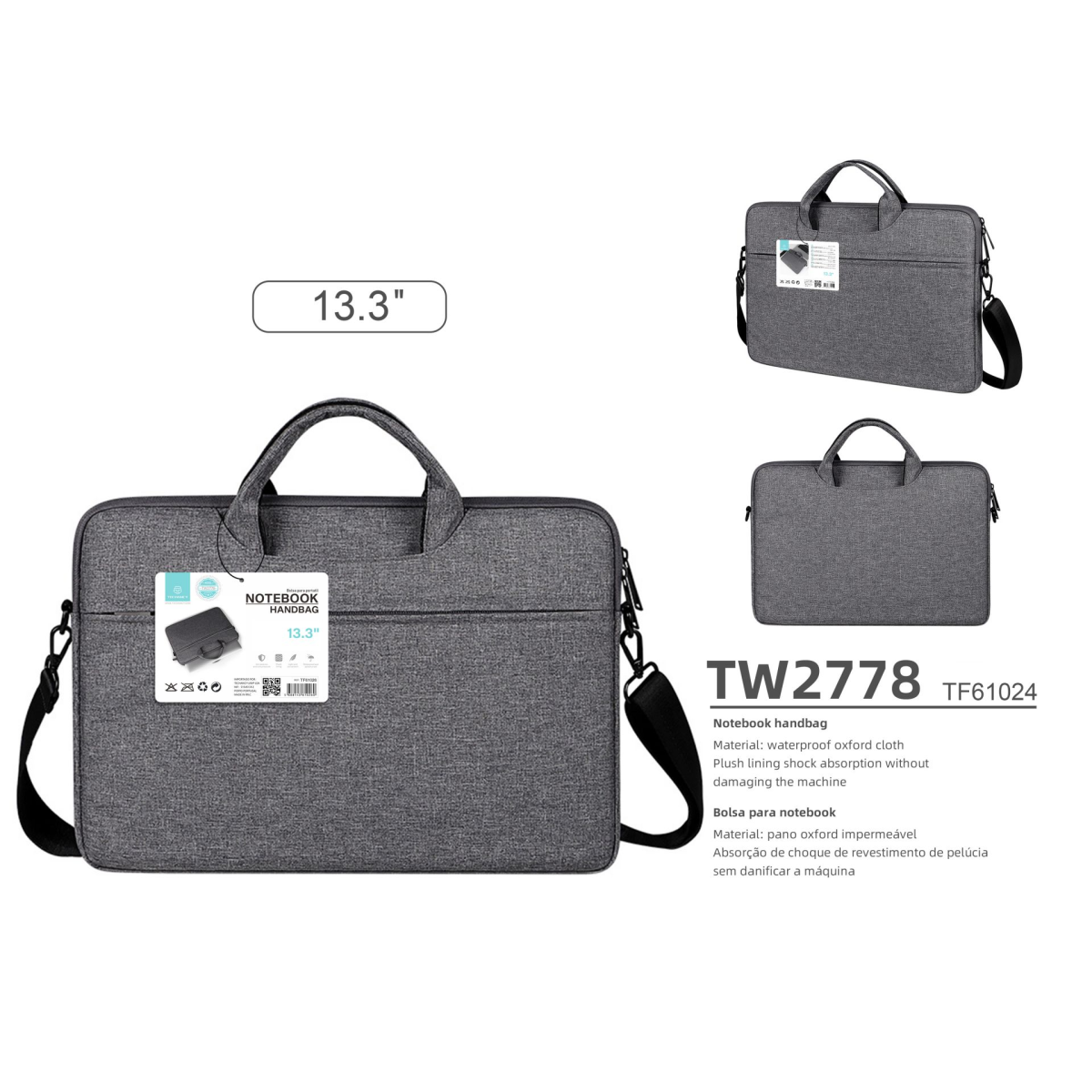 Universal Casual Toploader Computer bag 13.3* Black - TF61024 ...