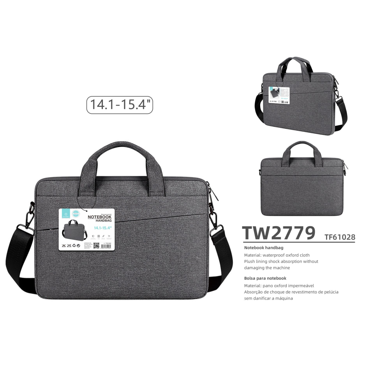 Universal Casual Toploader Computer bag 14.1/15.4* Black - TF61028 ...