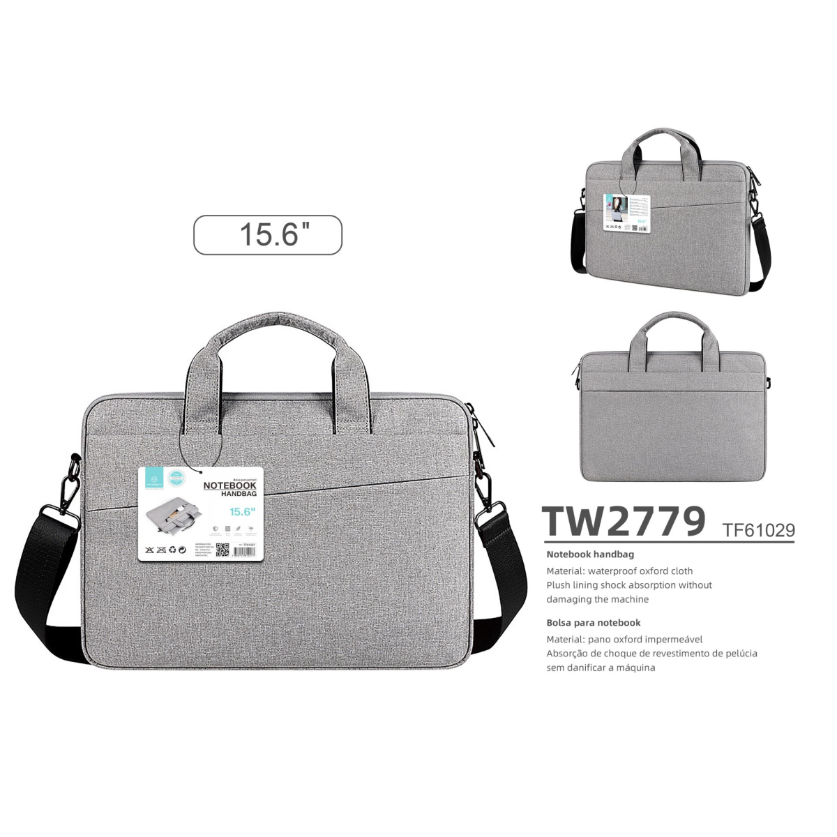 Universal Casual Toploader Computer bag 15.6* grey - TF61029 - Techancy ...