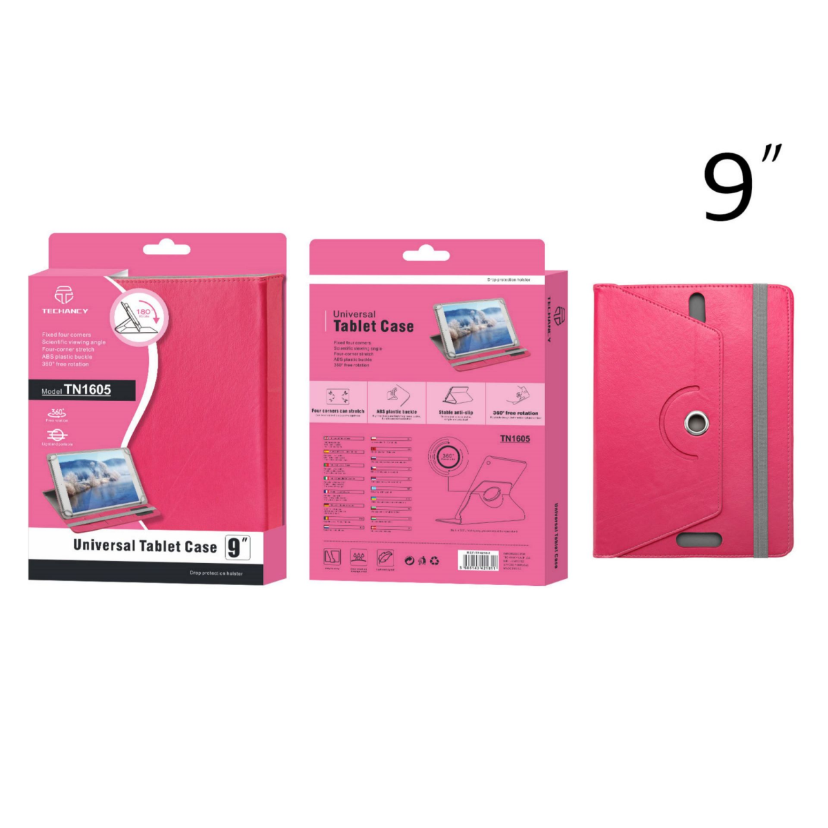 Universal Tablet Case 9 Inch Pink - TF42182-4 | Techancy Europe B2B Online