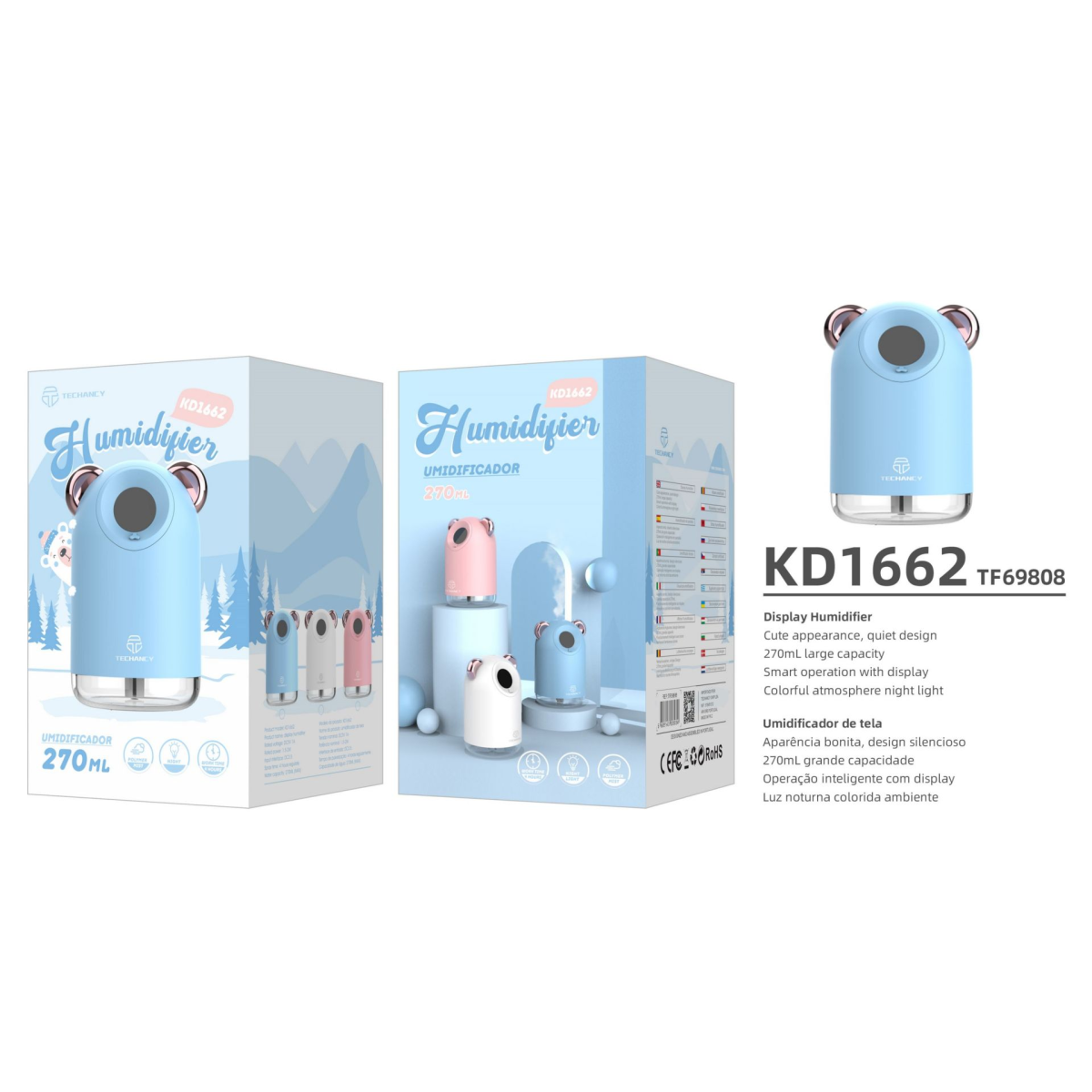 Teddy Bear Air Humidifier - TF69808 - Techancy Europe B2B Online
