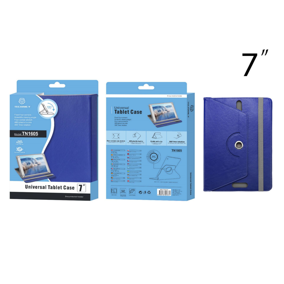 Universal Tablet Case 7 Inch Blue - TF42180-3 - Techancy Europe B2B Online